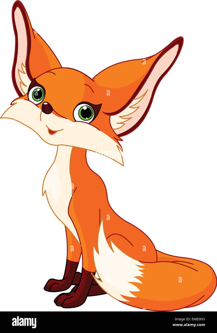 Cute cartoon fox Stock Vector Image & Art - Alamy