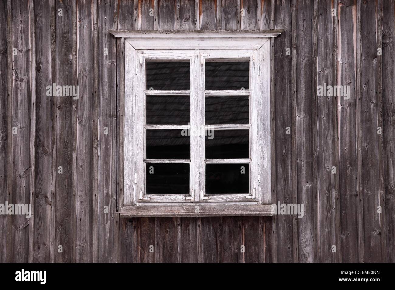 Rural Wooden Window Stock Photo - Alamy