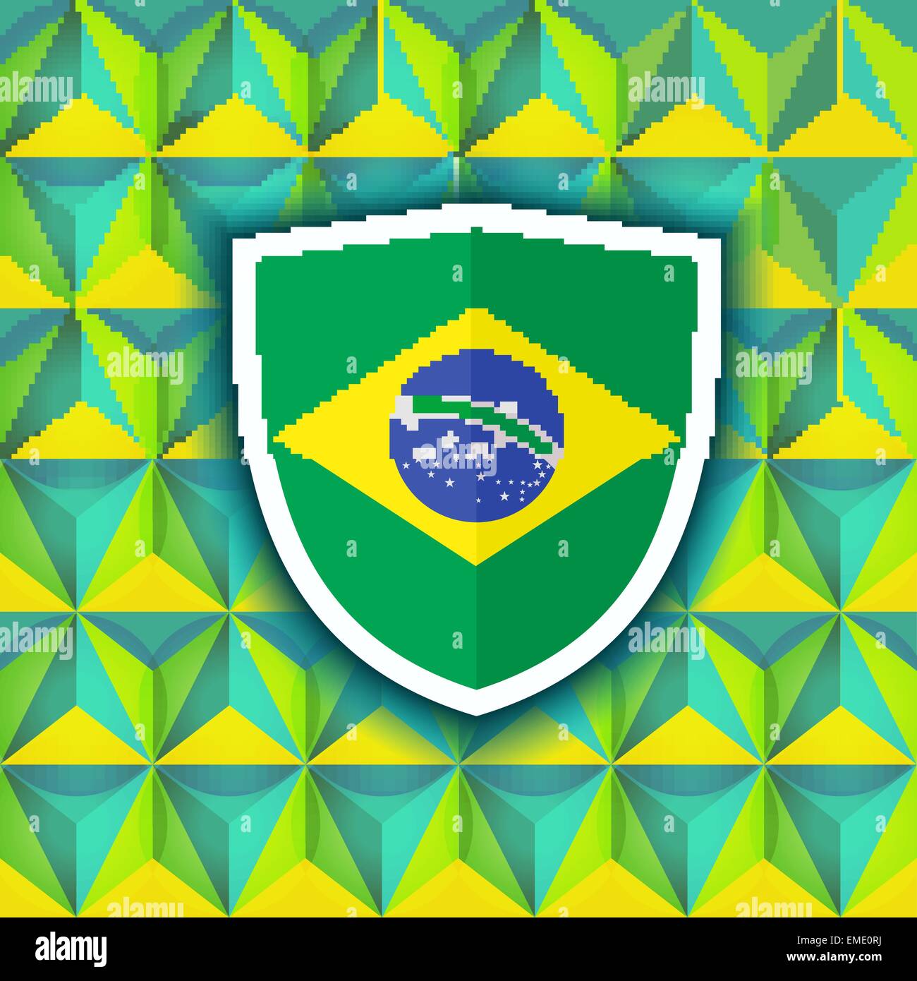 Abstract polygon background brazil flag hi-res stock photography and ...