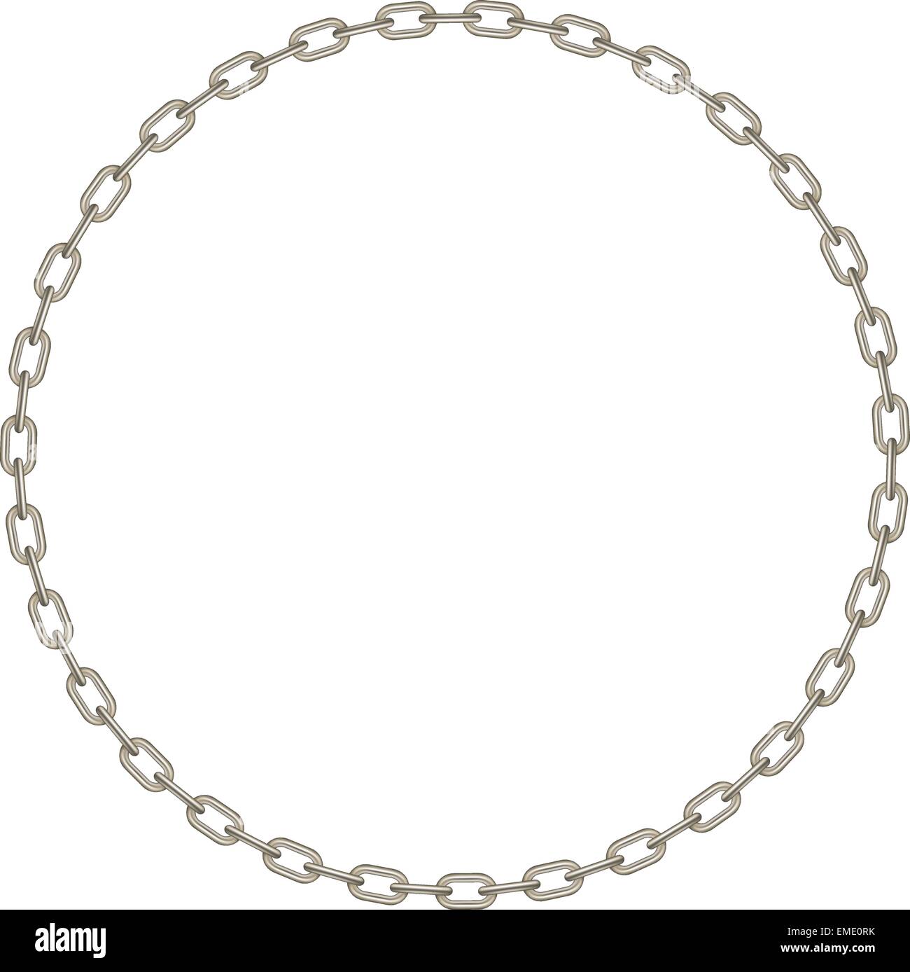 Silver chain in shape of circle Stock Vector Image & Art - Alamy