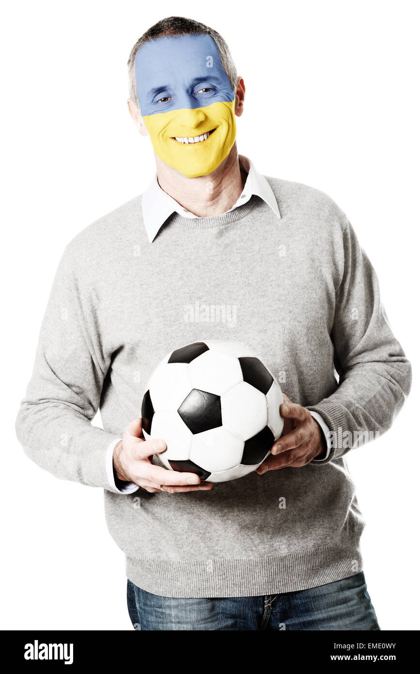 Ukraine flag and face hi-res stock photography and images - Alamy