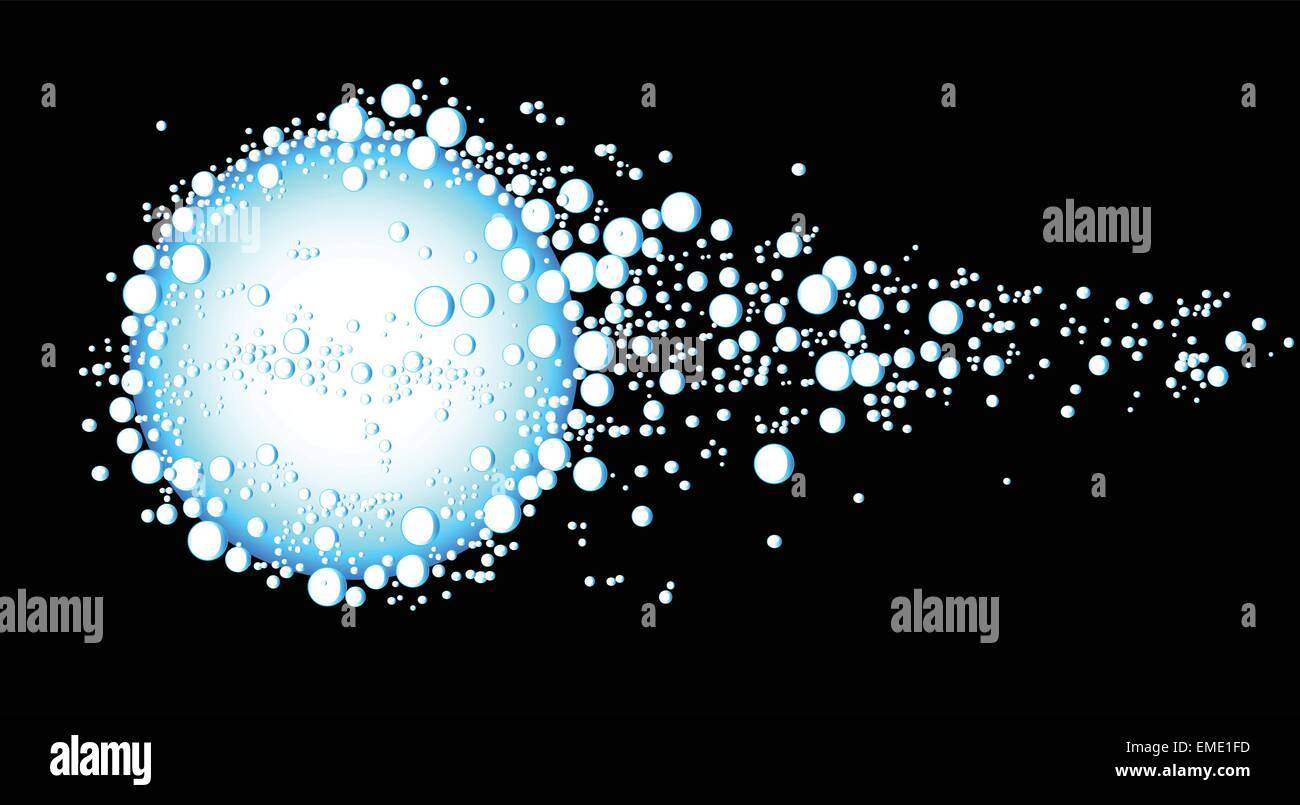 Droplets water on blue Stock Vector Images - Alamy