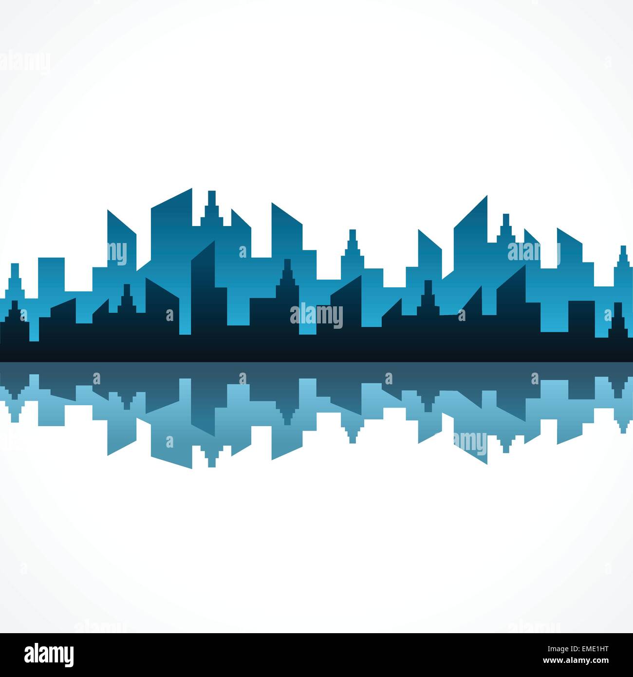 Illustration of abstract blue building design Stock Vector Image & Art ...