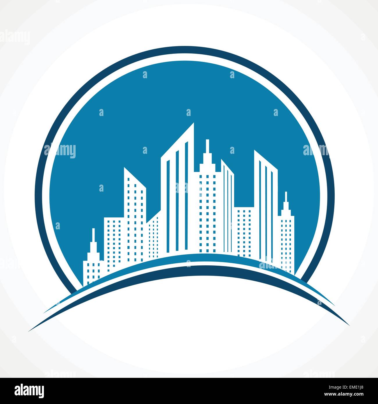 Illustration of abstract blue real estate icon design Stock Vector ...