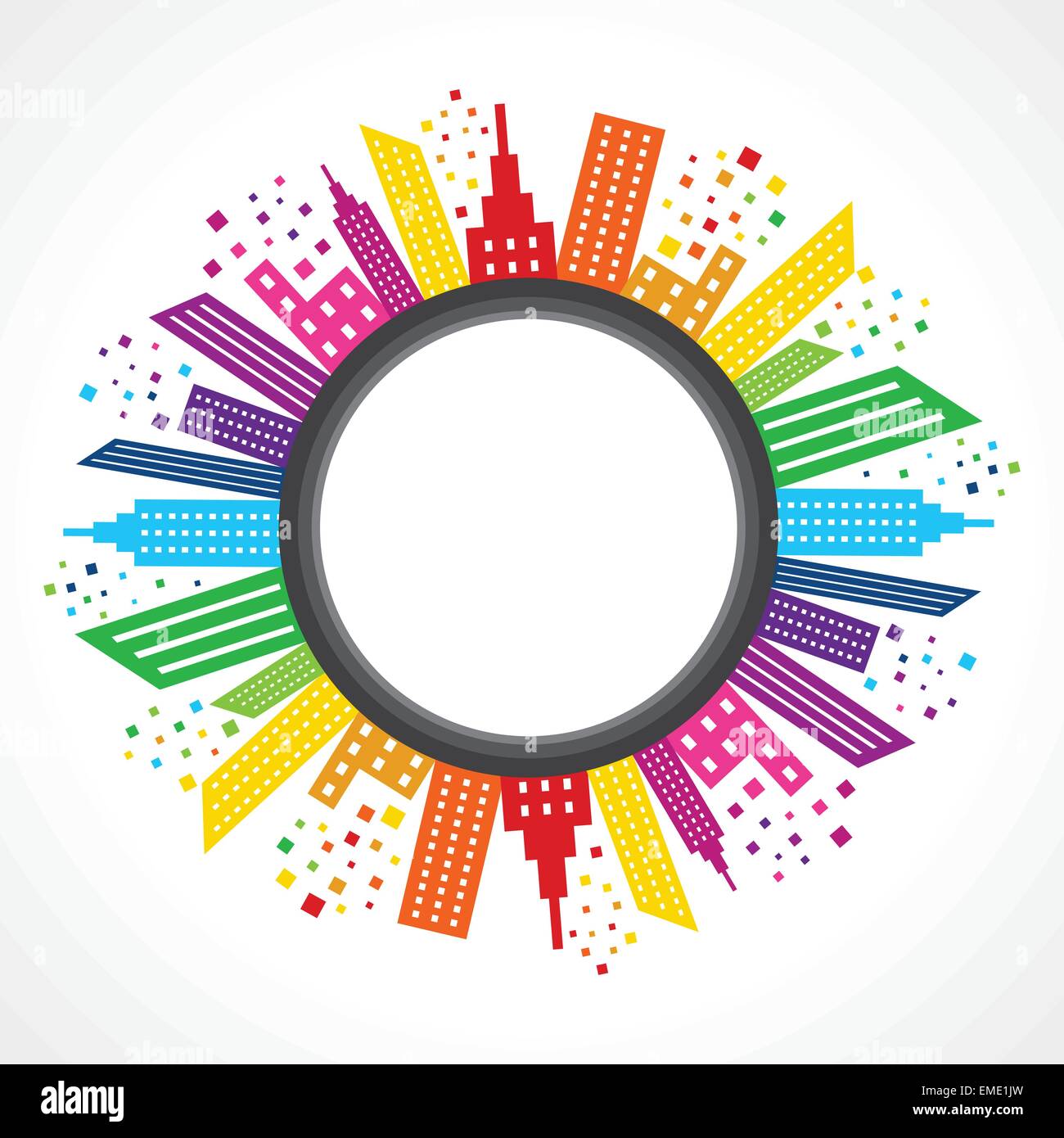 Abstract colorful building design stock vector Stock Vector Image & Art ...