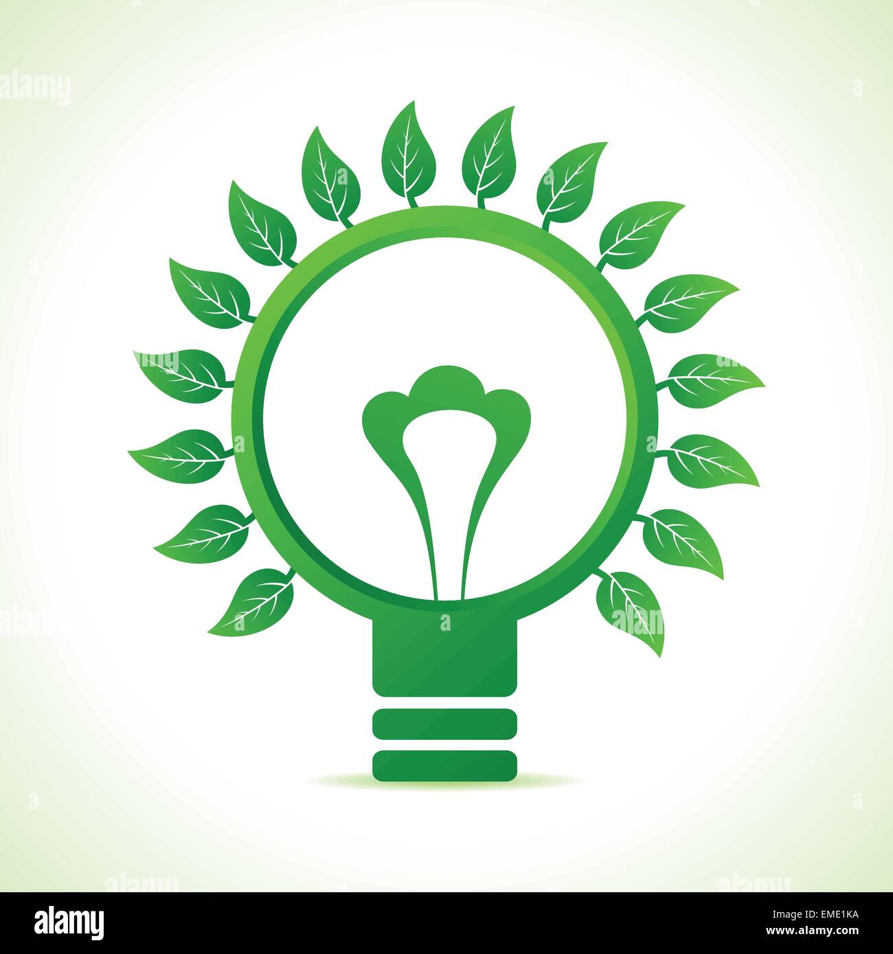 Lightbulb leaf icon vector hi-res stock photography and images - Alamy