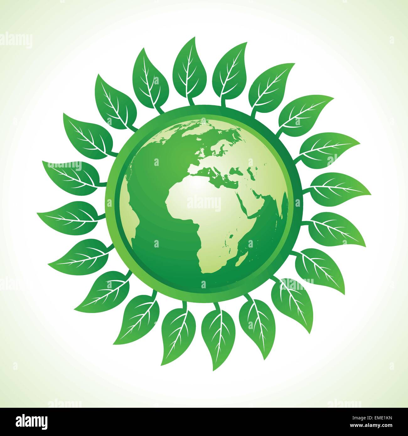 Eco earth inside the leaf background stock vector Stock Vector Image ...