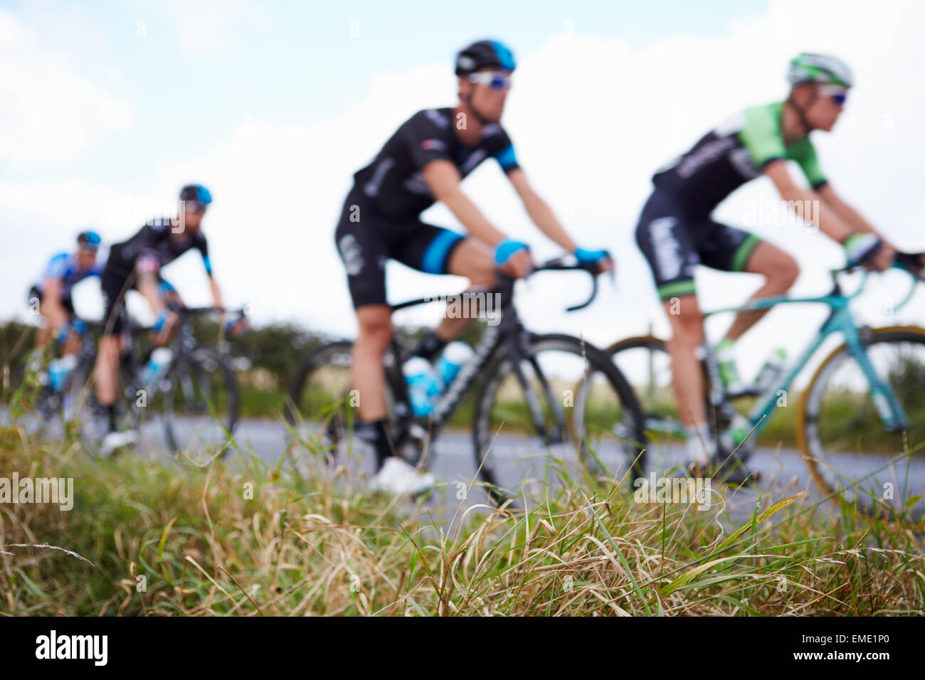 Abstract View Of Competitors In Cycle Race Stock Photo - Alamy