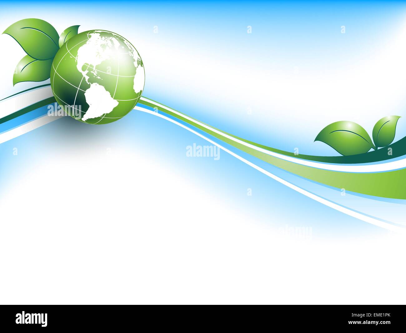 floral environmental vector frame with globe Stock Vector Image & Art ...