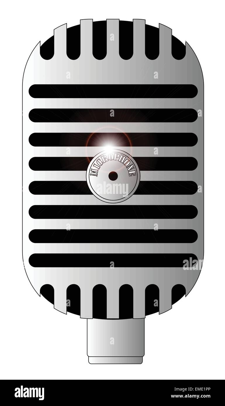 Rock singer microphone vintage Stock Vector Images - Alamy