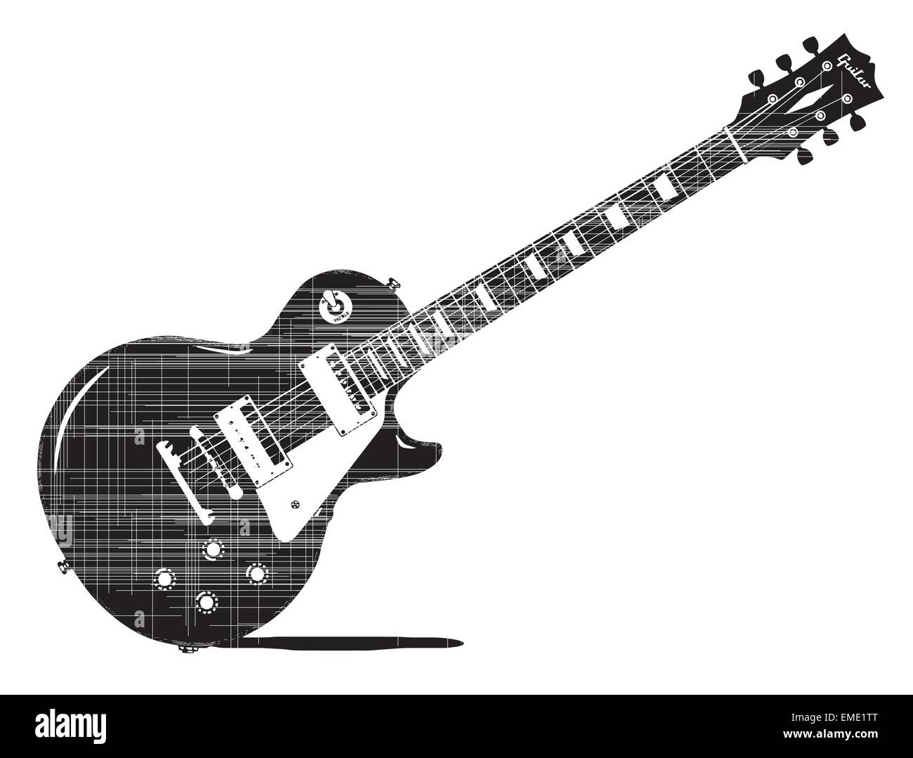Black gibson les paul Stock Vector Images - Alamy