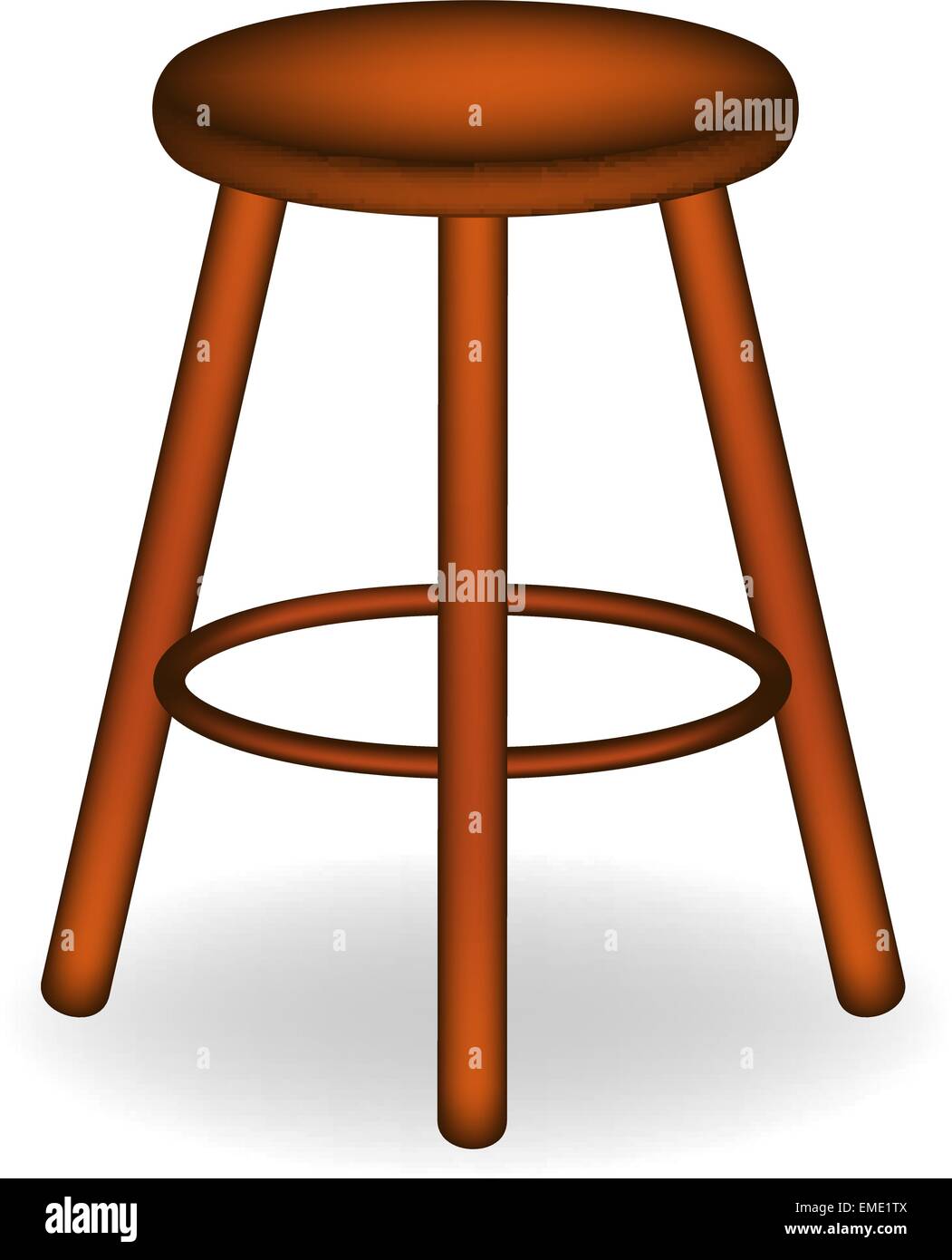 Wooden stool in retro design Stock Vector Image & Art - Alamy