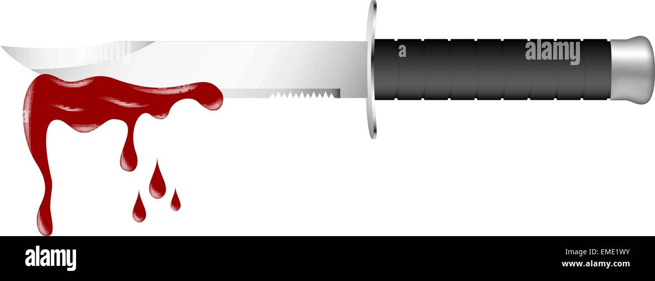 Knife with blood Stock Vector Image & Art - Alamy