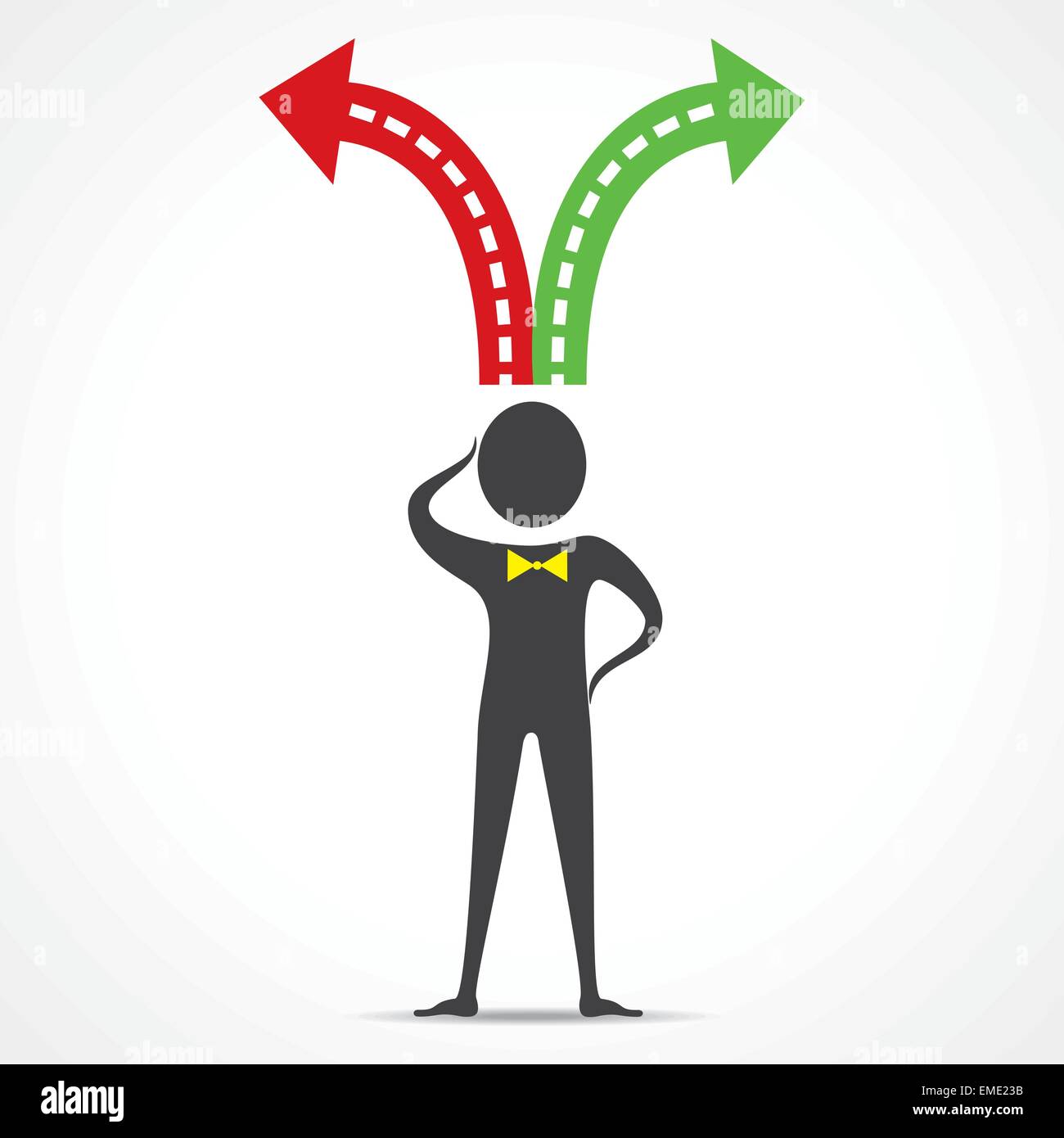 Take the left path Stock Vector Images - Alamy