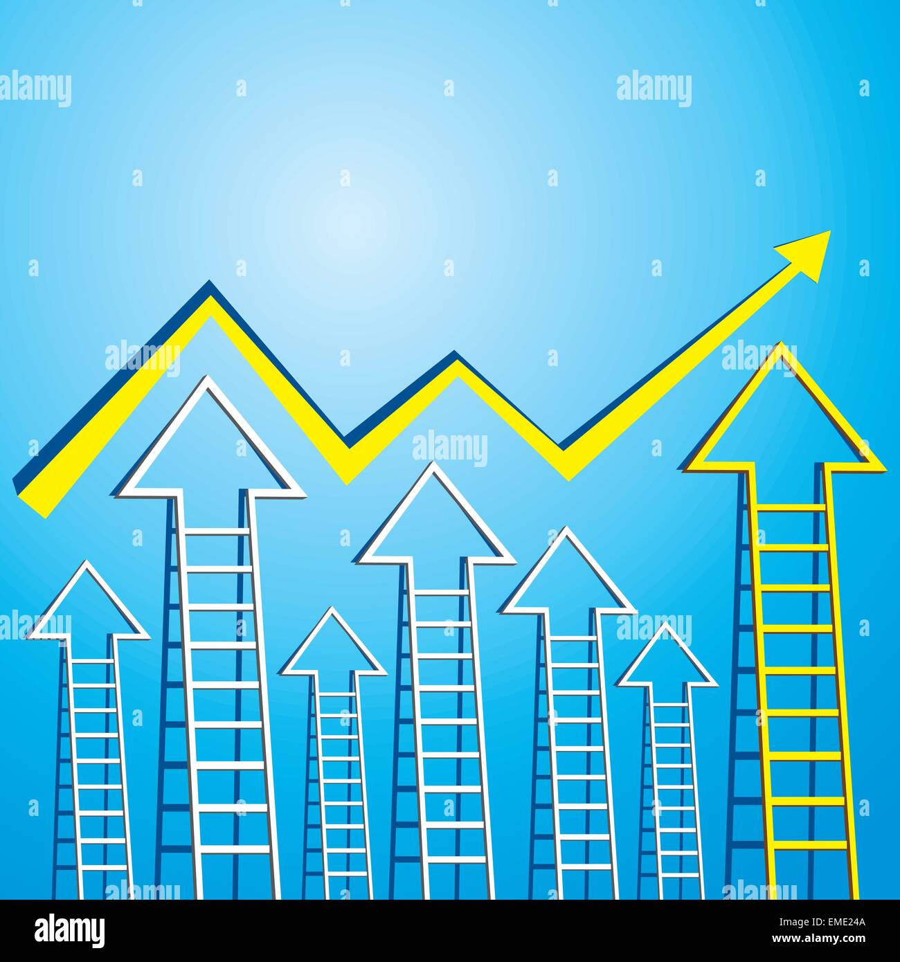 Business graph of arrow ladder stock vector Stock Vector Image & Art ...
