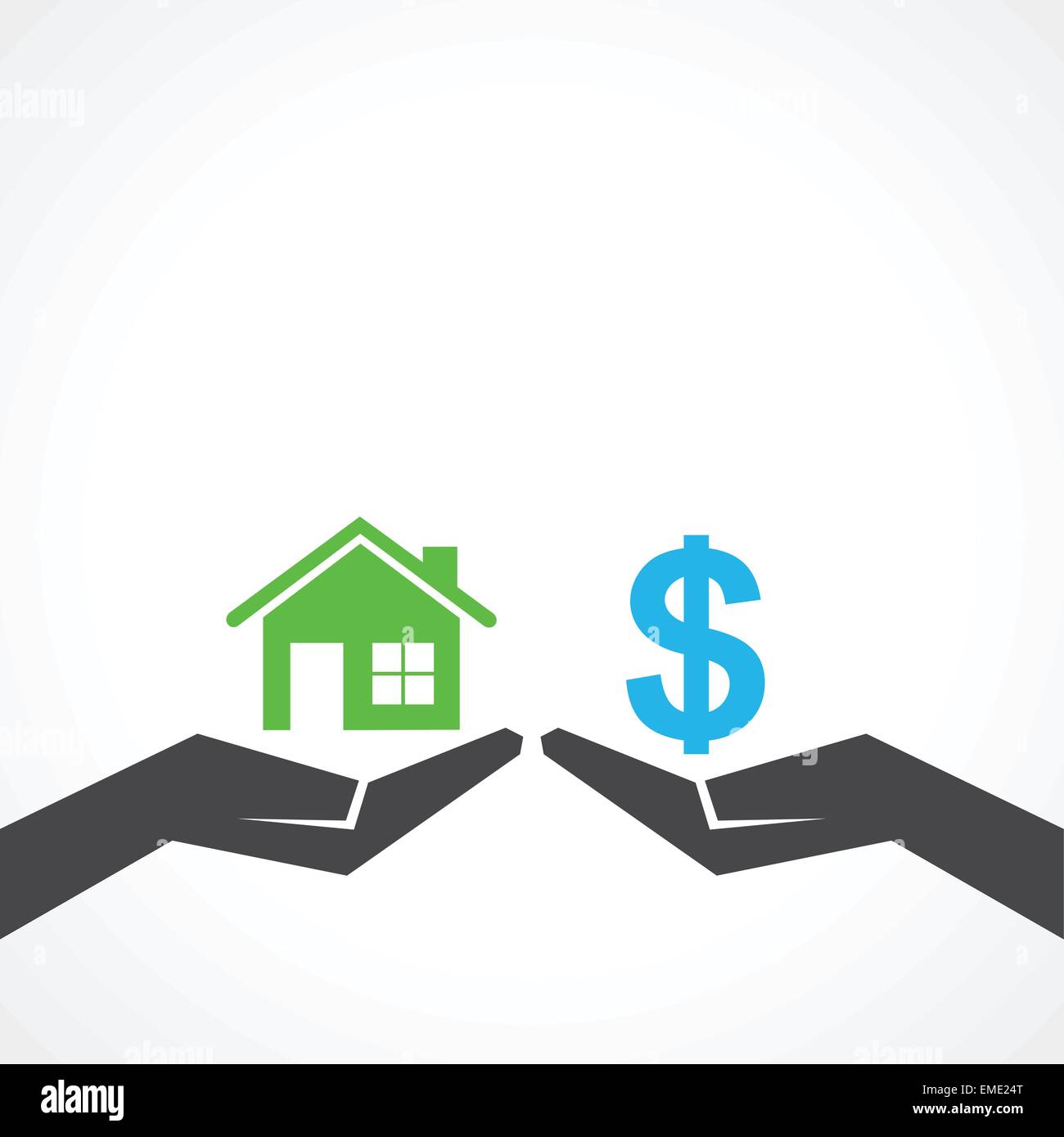 Balance of money and house illustration hi-res stock photography and ...