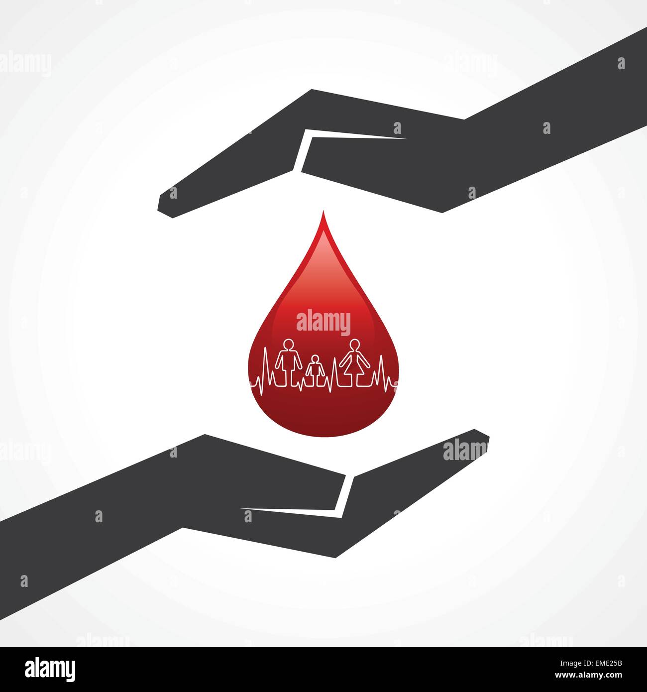 Illustration of save blood drop with heartbeat concept Stock Vector ...