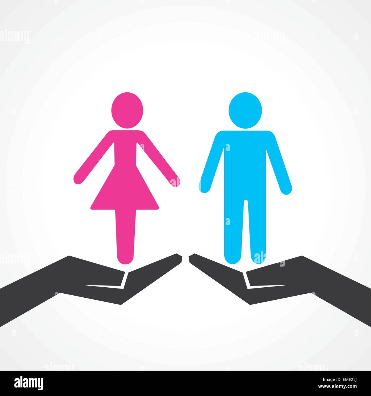 On male female hands Stock Vector Images - Alamy
