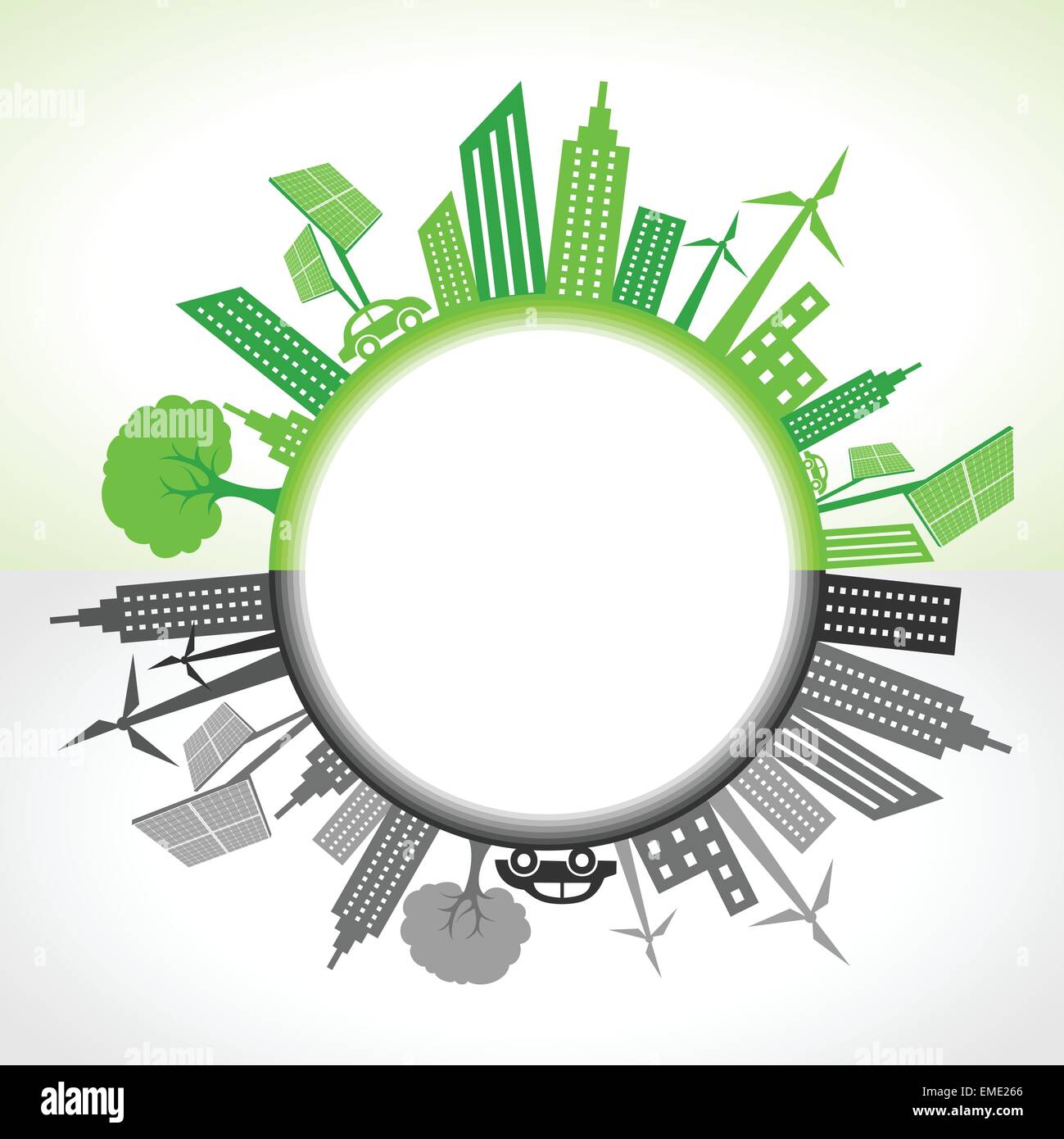 Circle around pollution Stock Vector Images - Alamy