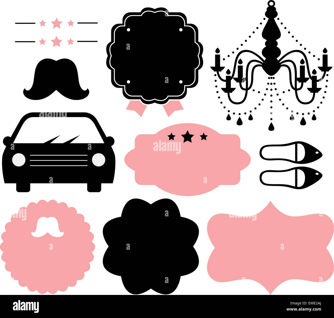 Classic car on a field Stock Vector Images - Alamy