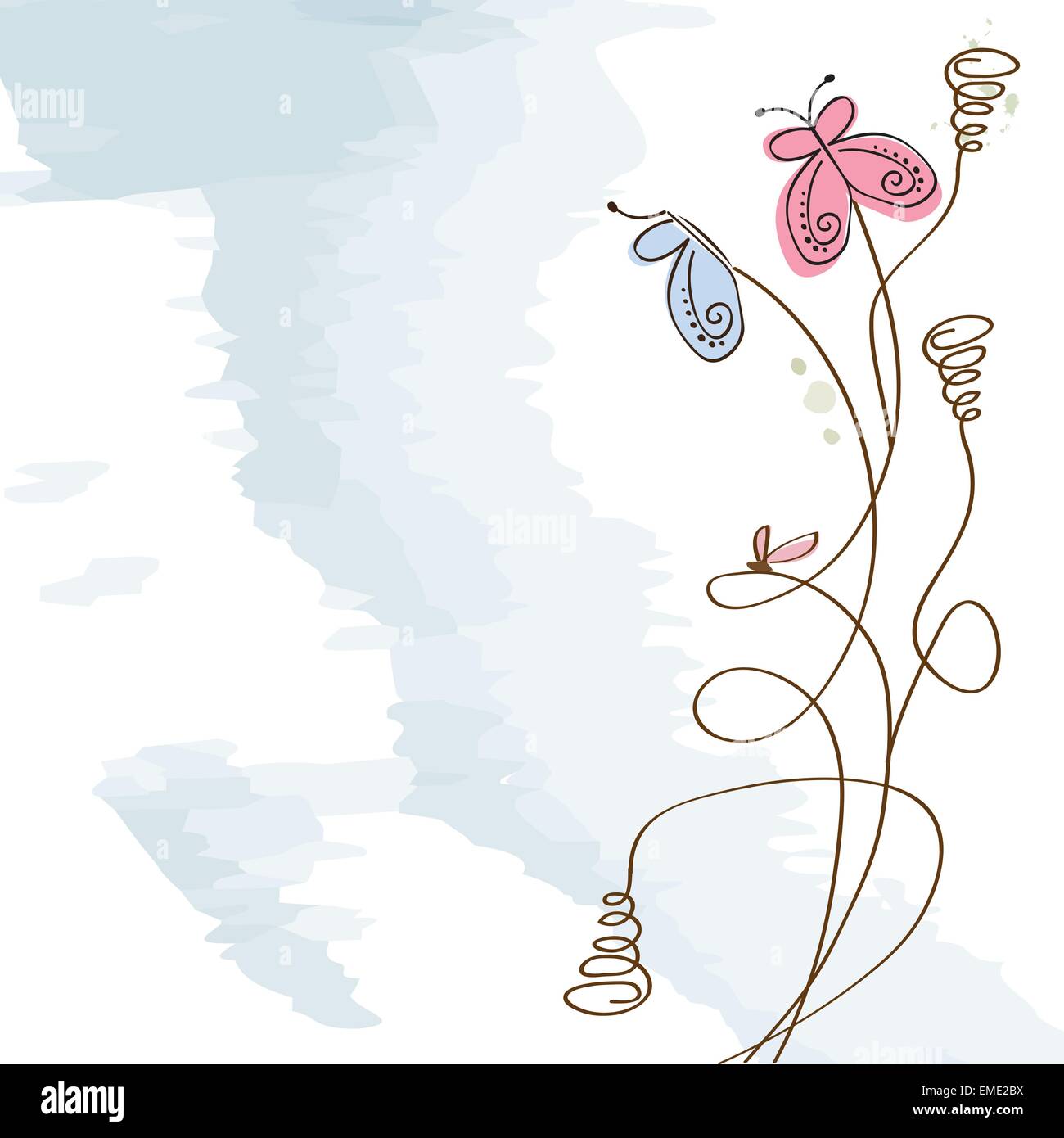 Vector butterflies background design Stock Vector Images - Alamy