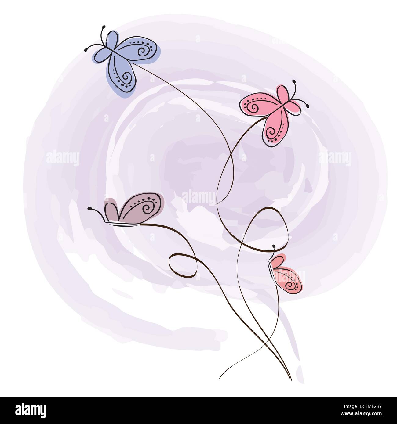 Vector butterflies background design Cut Out Stock Images & Pictures ...