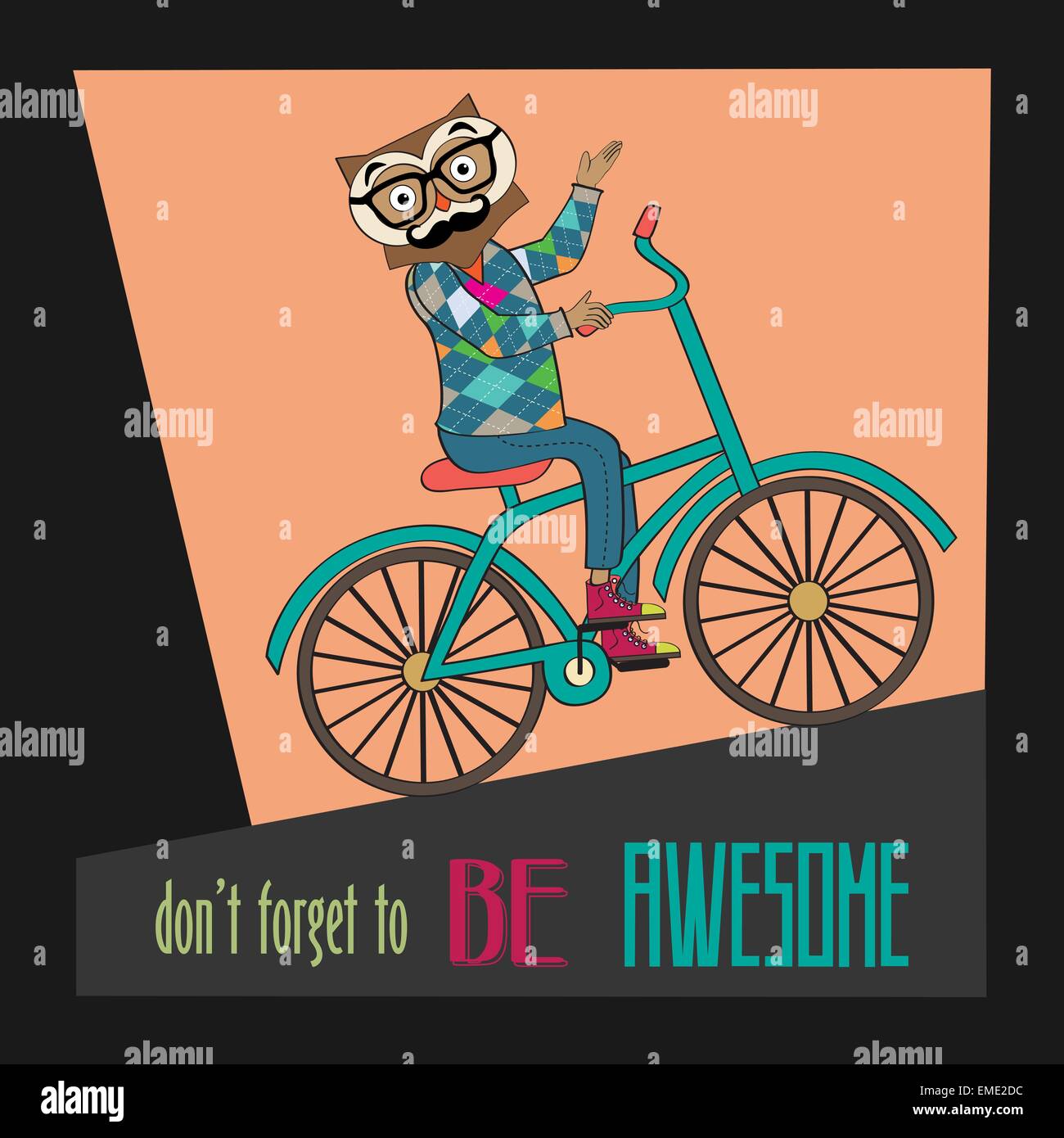 Nerd owl Stock Vector Images - Alamy