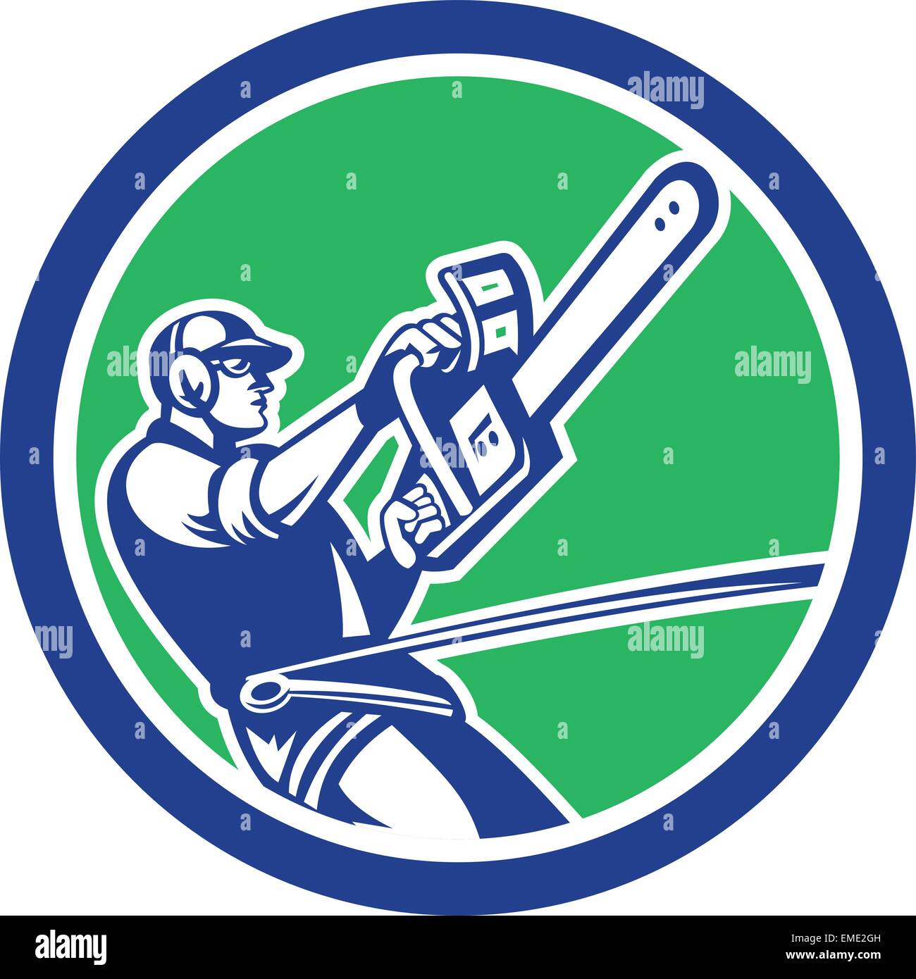 Tree surgeon trimming Stock Vector Images - Alamy