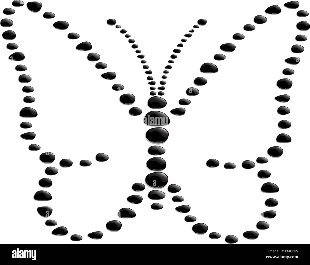 Butterfly shape Black and White Stock Photos & Images - Alamy