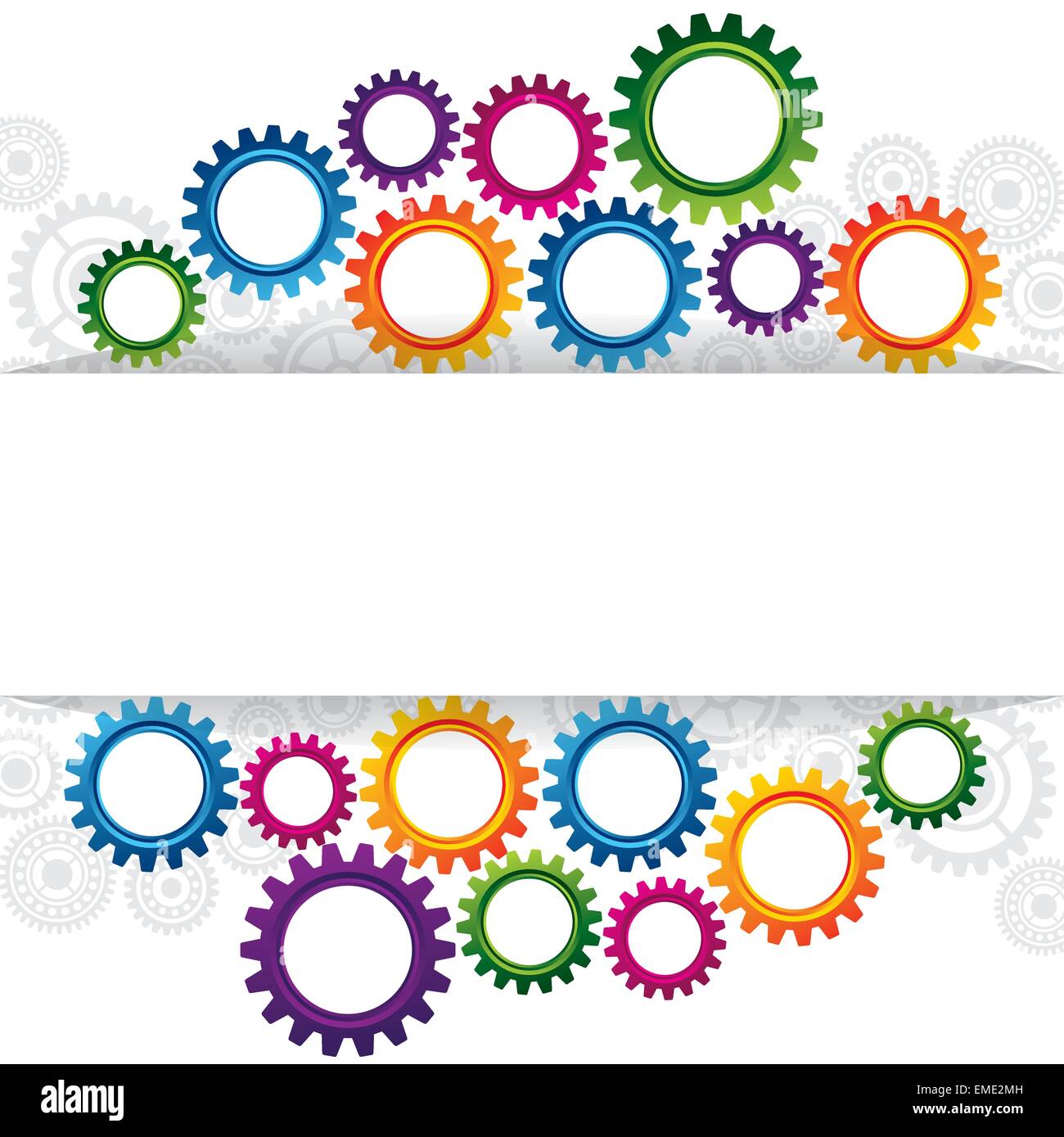 Industrial cog illustration Cut Out Stock Images & Pictures - Alamy