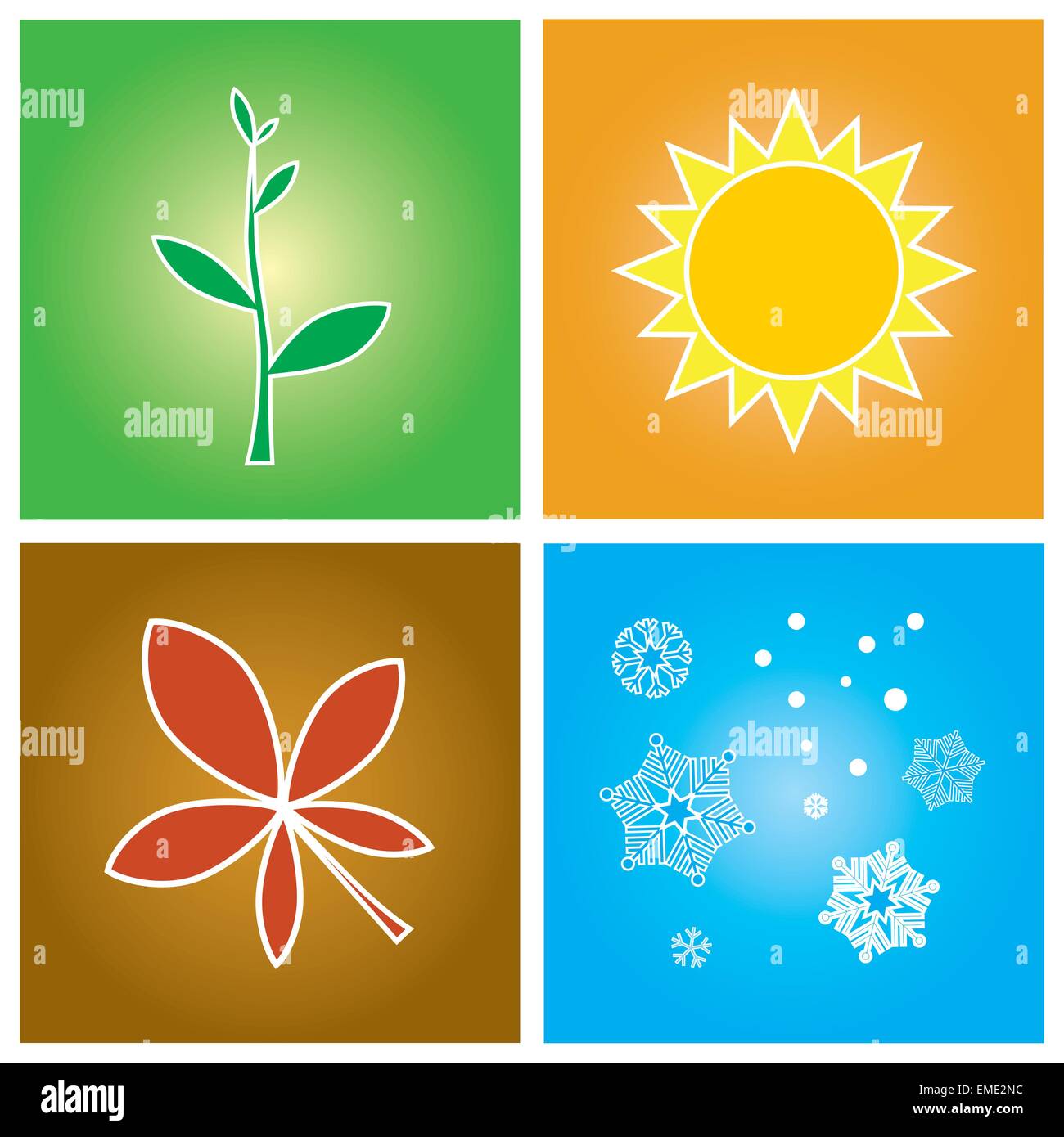 Four seasons nature collage Stock Vector Images - Alamy