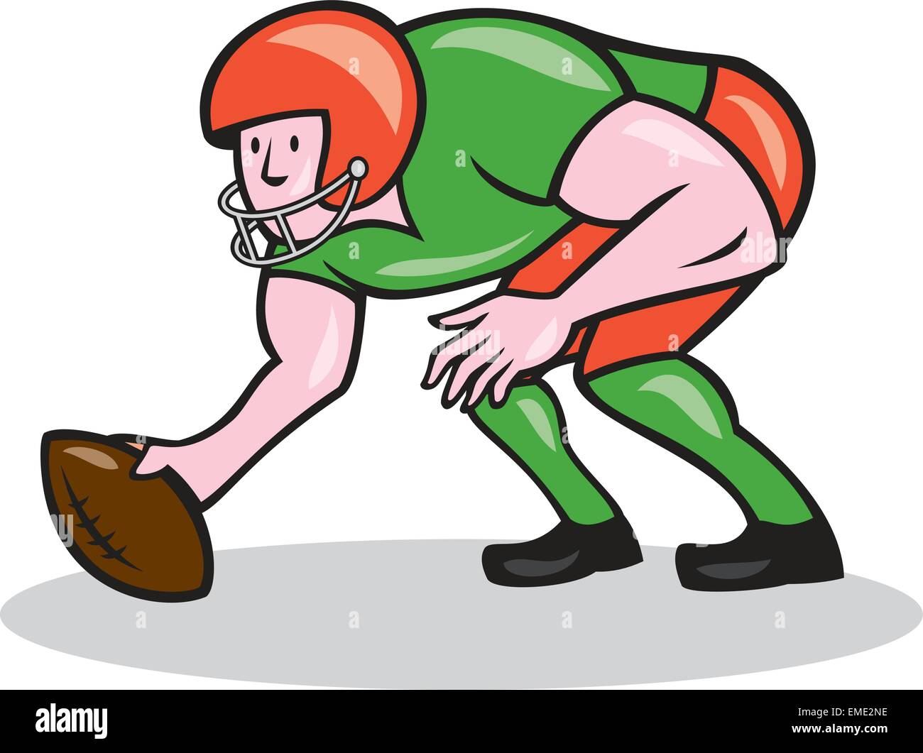 American Football Center Snap Side Cartoon Stock Vector Image & Art - Alamy
