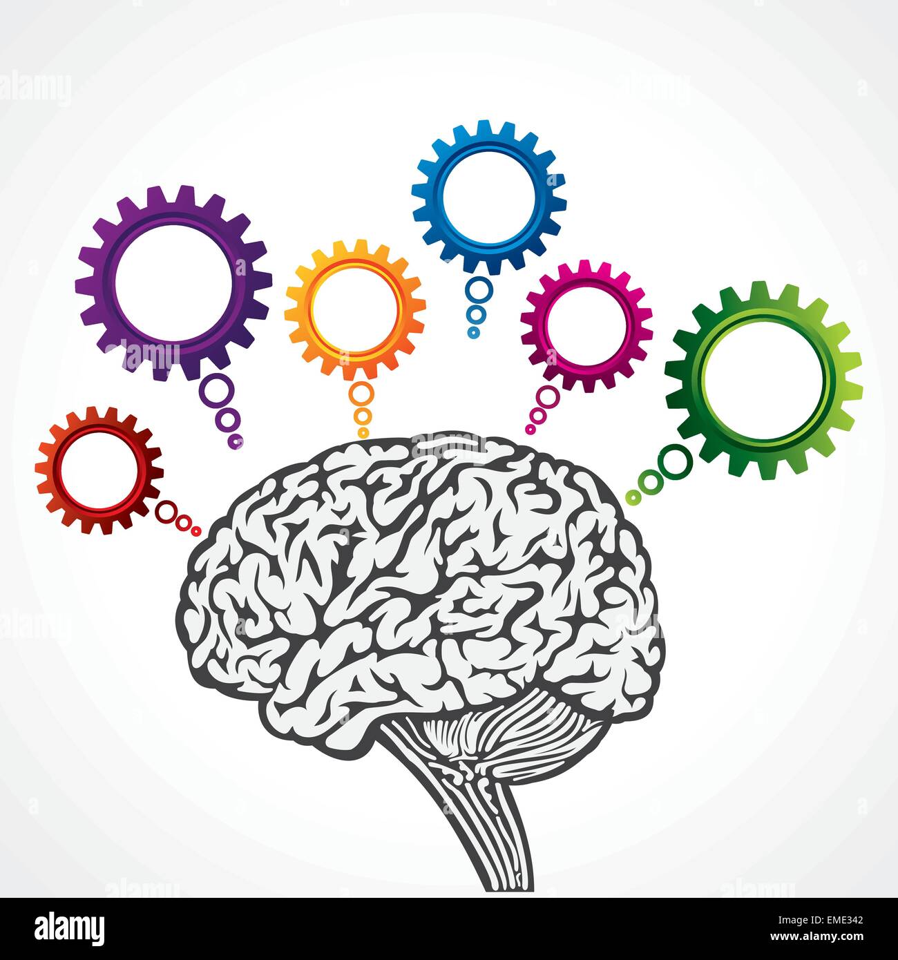 Thinking of mechanics concept with cog wheel stock vector Stock Vector ...