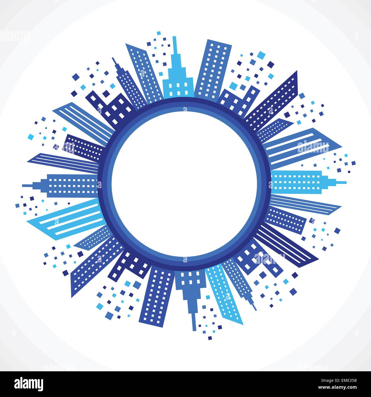 Abstract blue building design stock vector Stock Vector Image & Art - Alamy