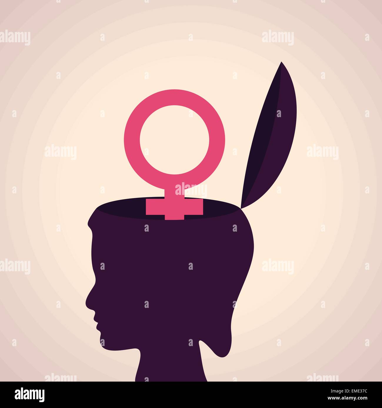 Female head silhouette black background hi-res stock photography and ...