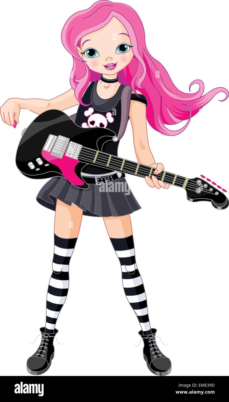 Electric guitar cartoon clip art hi-res stock photography and images ...