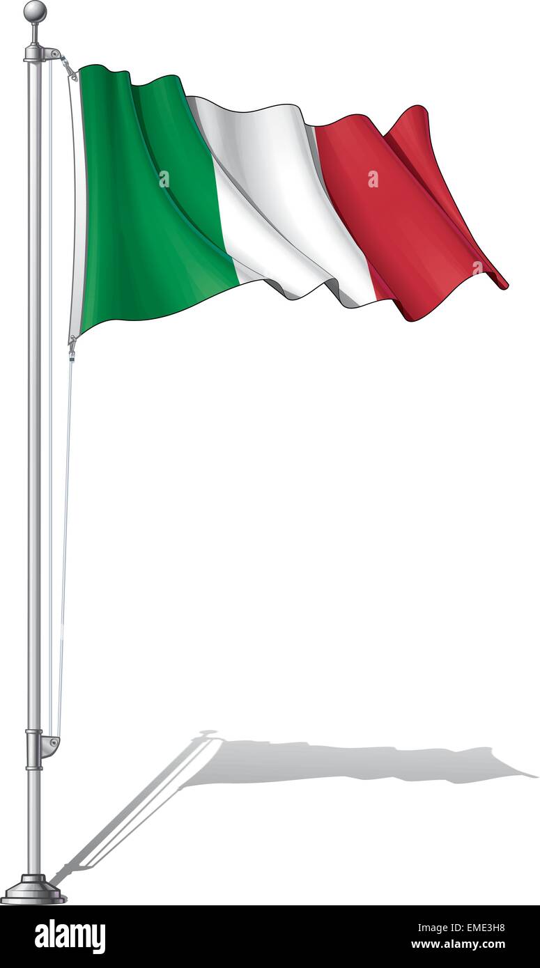 Italian flag wind Stock Vector Images - Alamy