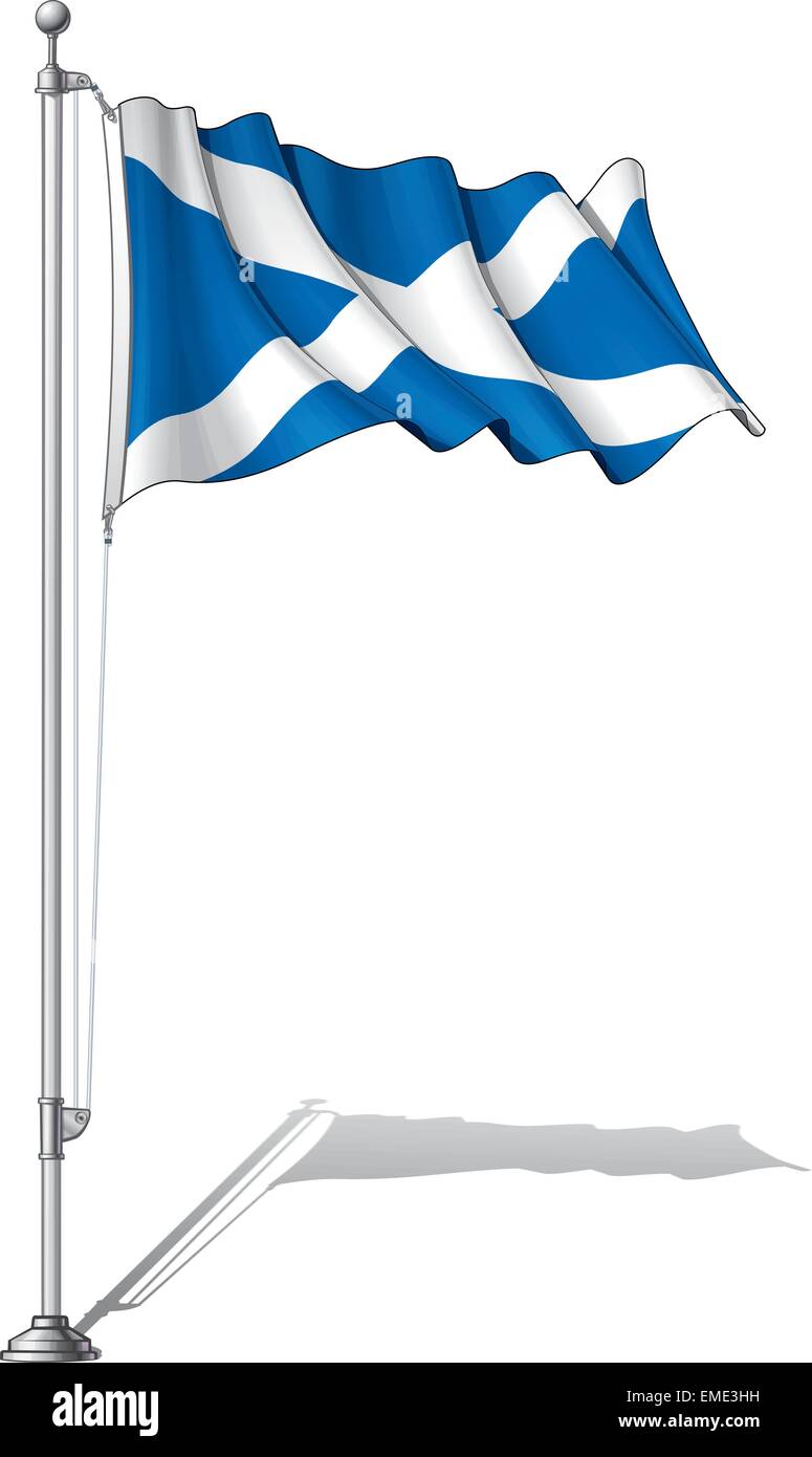 Waving scottish flag hi-res stock photography and images - Alamy