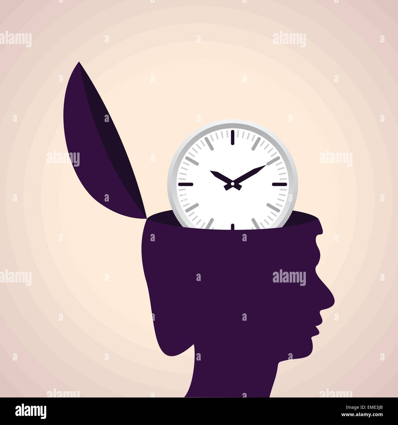 Woman clock head Stock Vector Images - Alamy