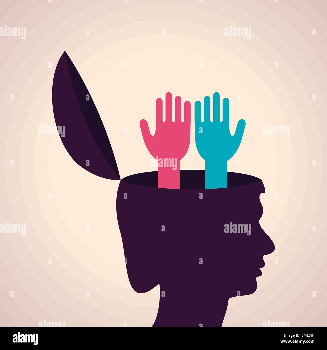 Human hand illustration hi-res stock photography and images - Alamy