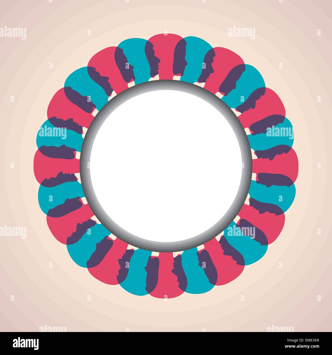 Circle face to face Stock Vector Images - Alamy