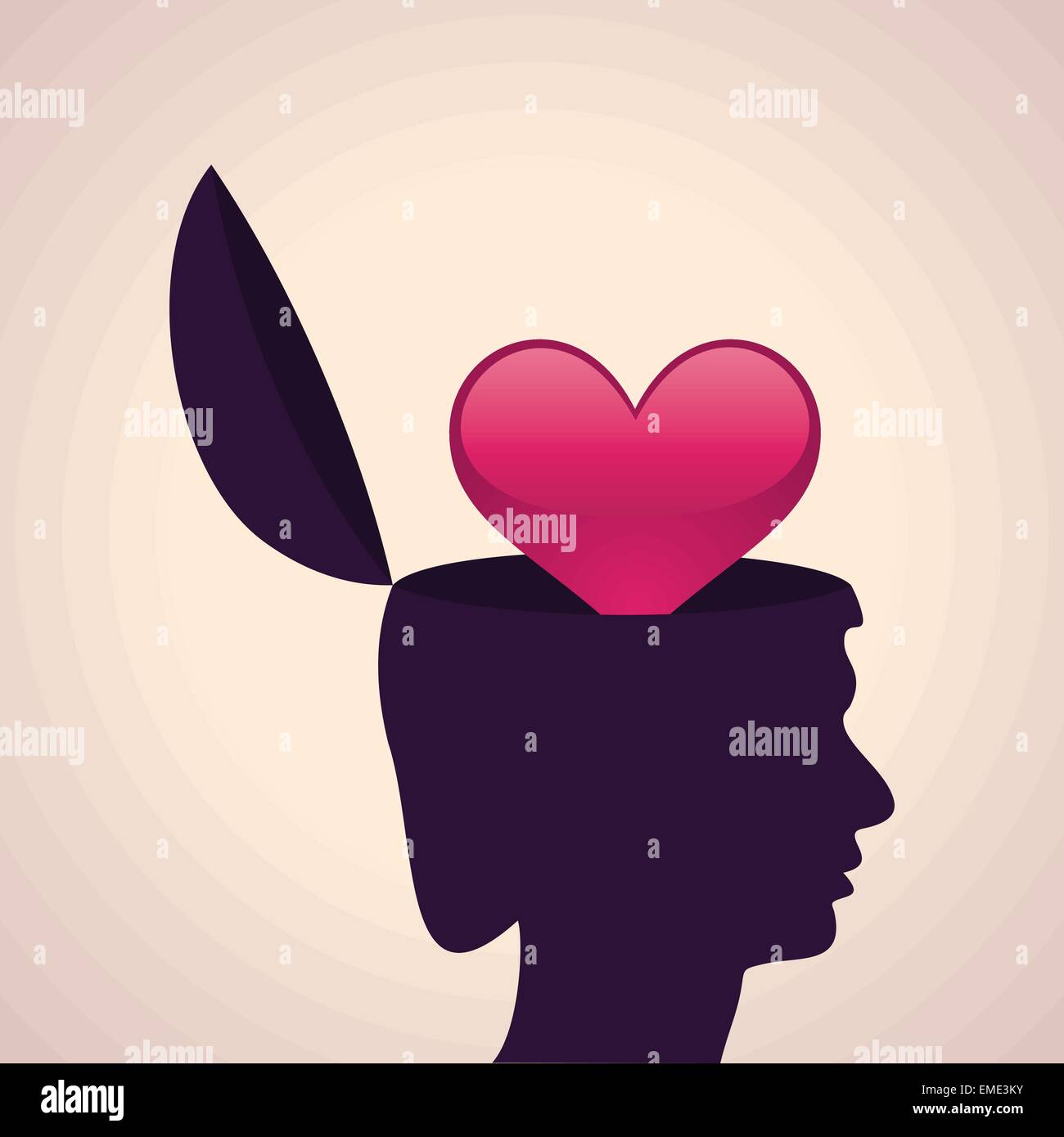 Woman thinking portrait head Stock Vector Images - Alamy