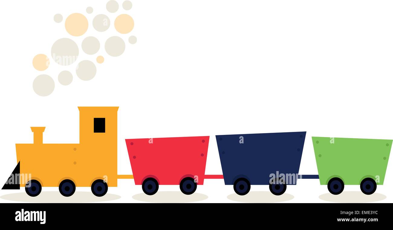 Comic illustration cartoon railway locomotive hi-res stock photography ...