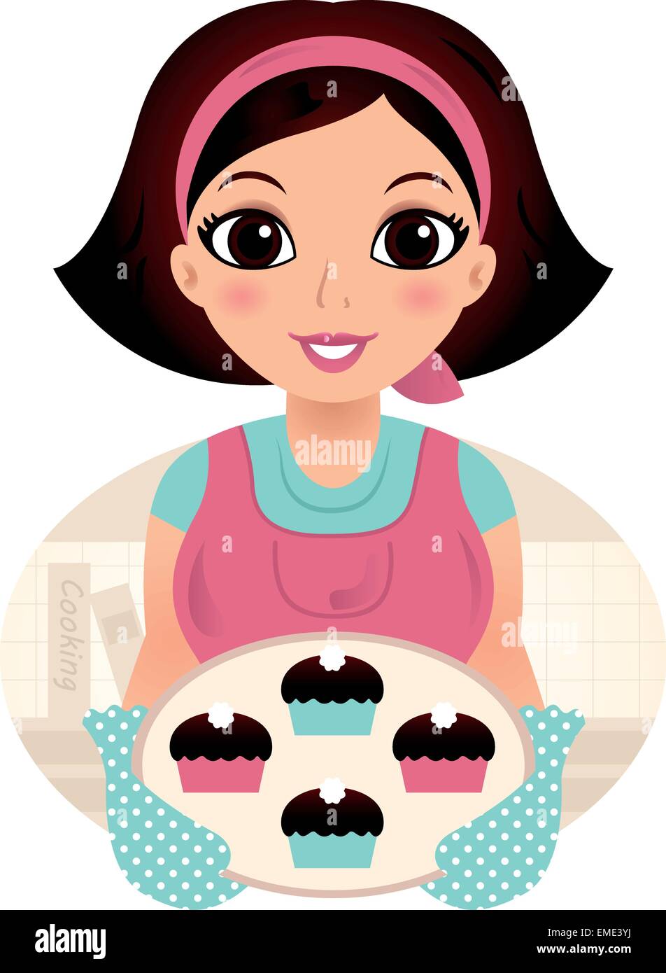Baking cookies isolated cartoon Stock Vector Images - Alamy