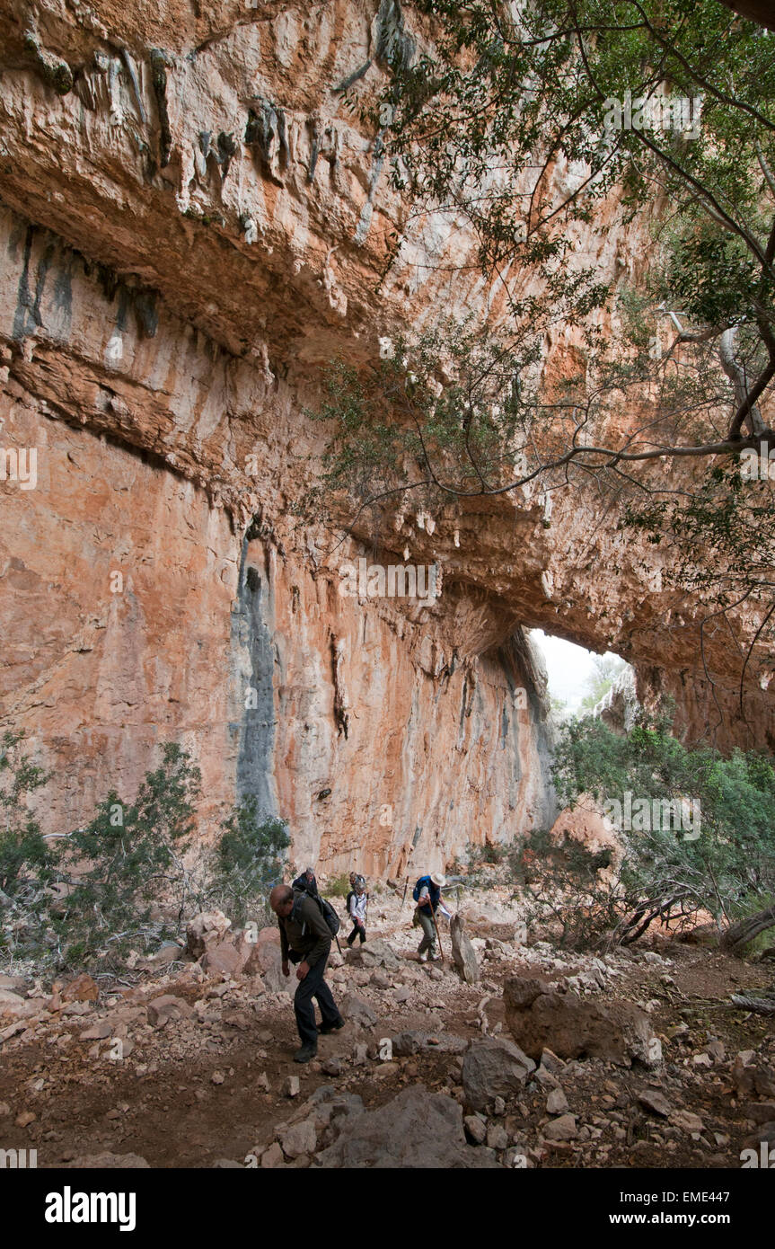 Dorgali,Sardinia,Italy,12/4/2015. Tourist visiting the old ...