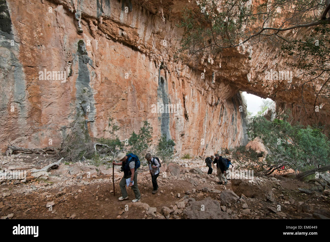 Dorgali,Sardinia,Italy,12/4/2015. Tourist visiting the old ...