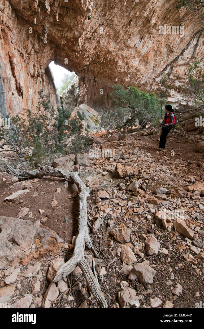 Dorgali,Sardinia,Italy,12/4/2015. Tourist visiting the old ...