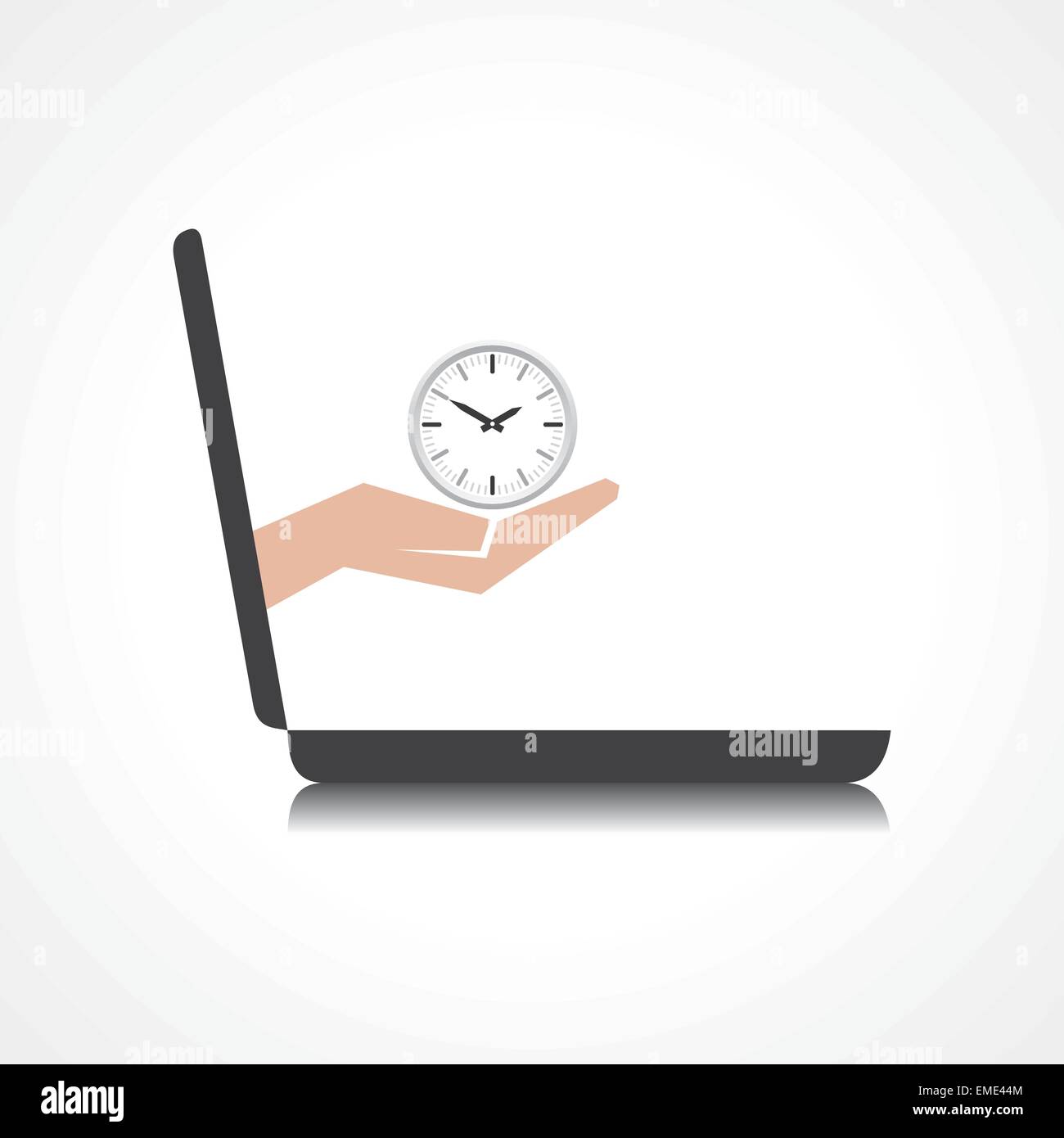 Laptop computer alarm clock Stock Vector Images - Alamy