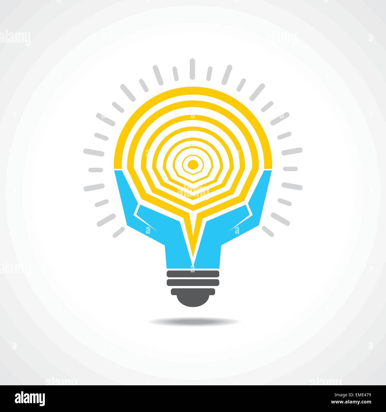 Light-bulb made by hands stock vector Stock Vector Image & Art - Alamy