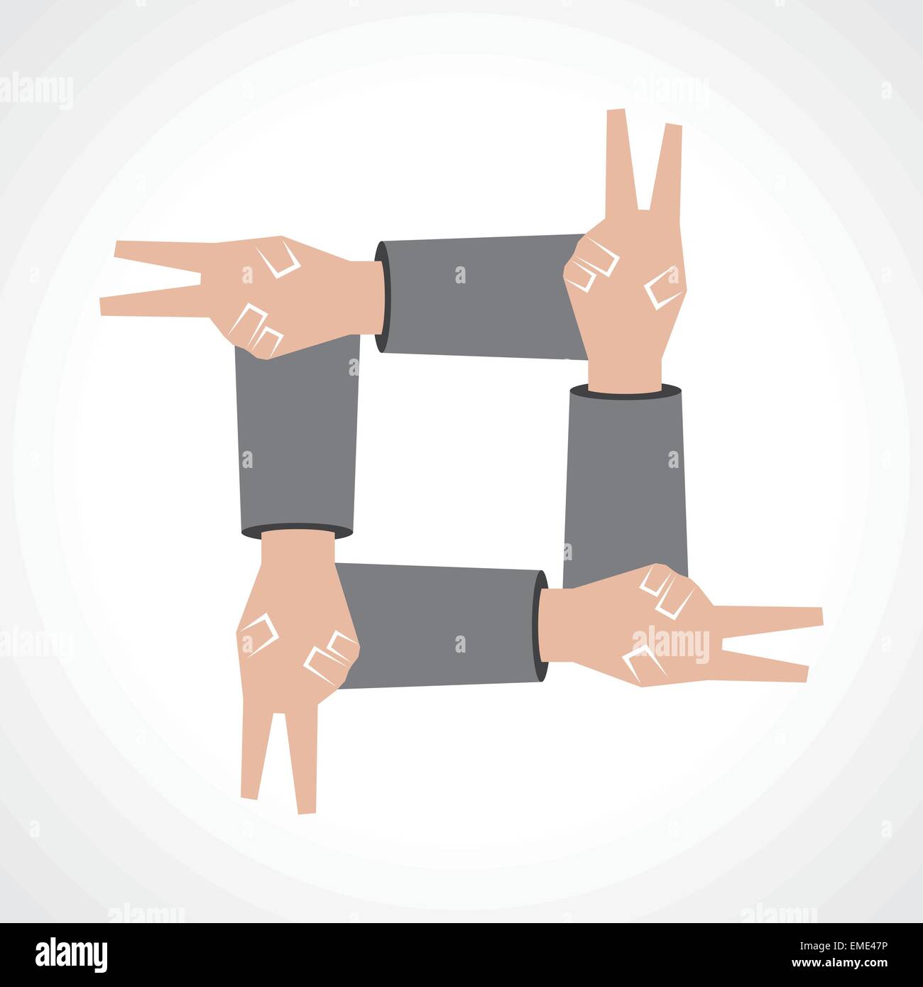 creative victory hand icon - vector illustration Stock Vector Image ...